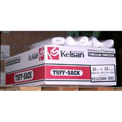 Kelsan | 38x60 Natural, 16mic High Density Liner, 25/roll, 8 rolls/cs ...